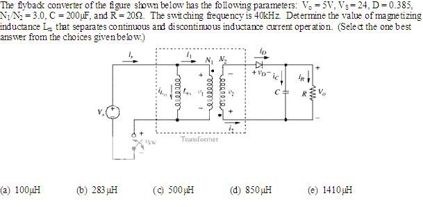 flyback converter magnetizing inductance | All About Circuits