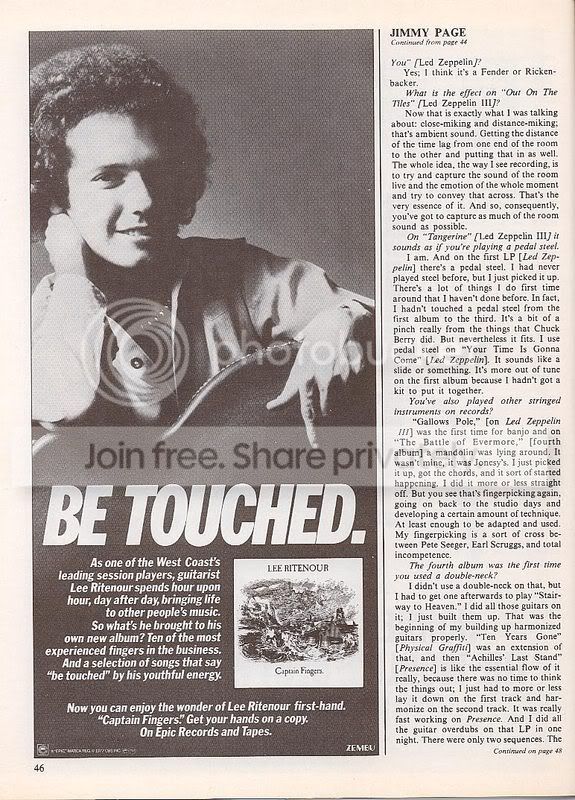 Jimmy Page in Guitar Player 1977 - Magazines / Newspapers / Press - Led ...