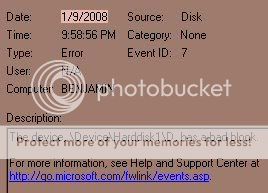 Event ID 7 - has a bad block... Hard Drive Issue... | Tech Support Guy