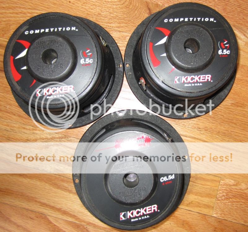 Old school Kicker 6.5" subwoofers, competition and free-air ...