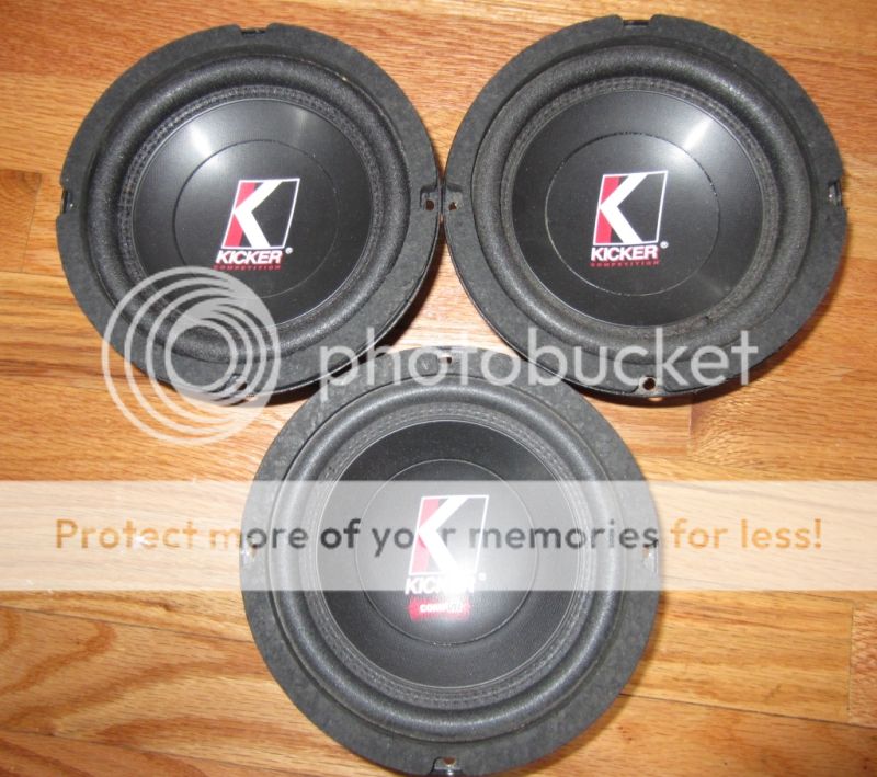 Old school Kicker 6.5" subwoofers, competition and free-air ...